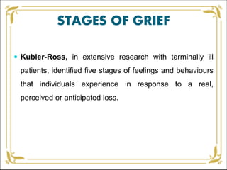 Grief and grief reactions | PPTX