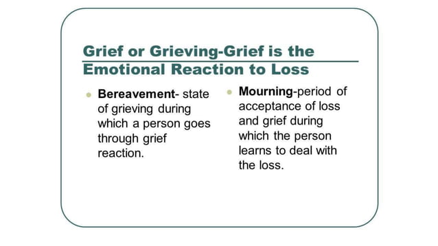 Grief and loss | PPT