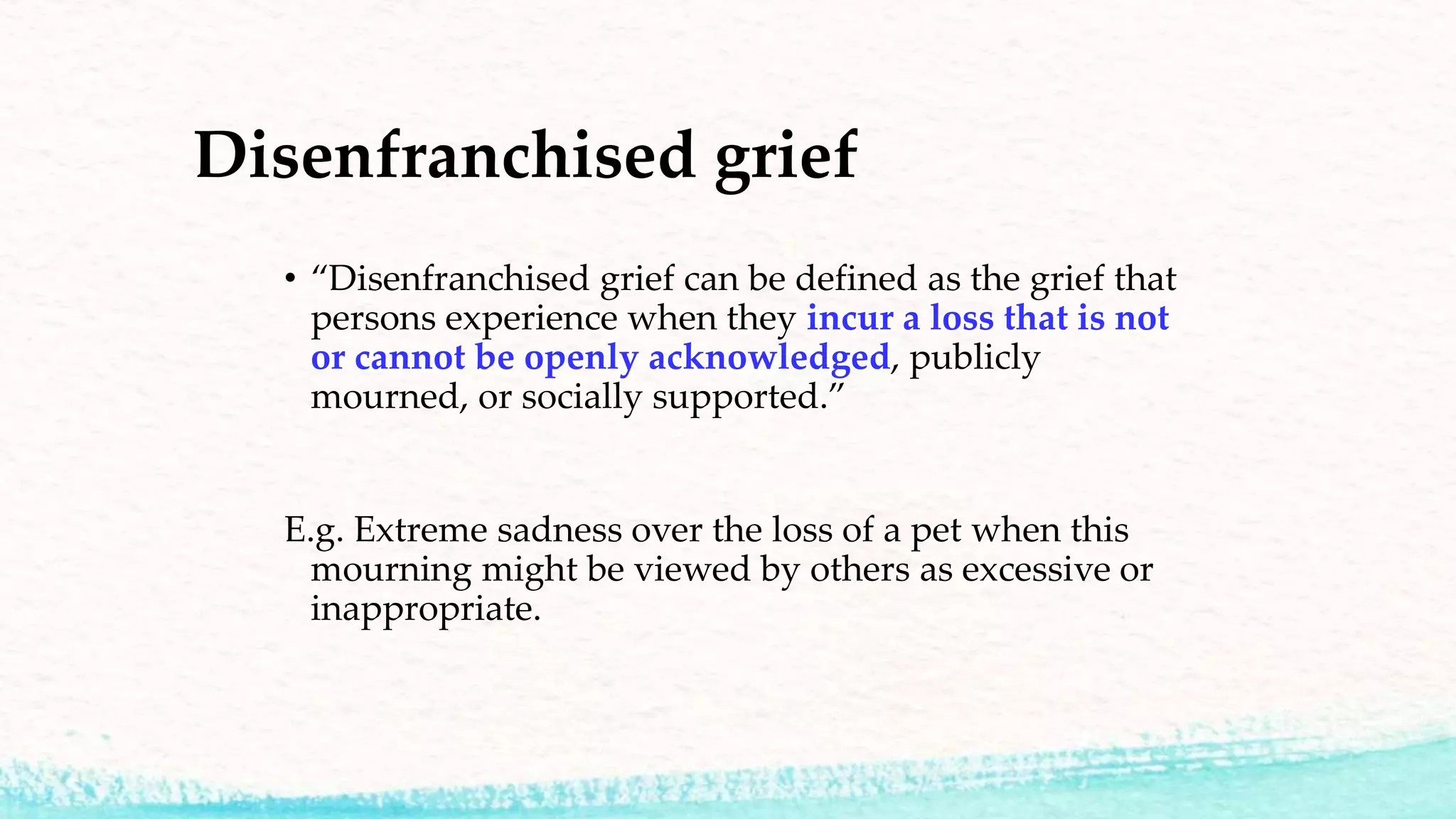 Grief and loss | PPTX