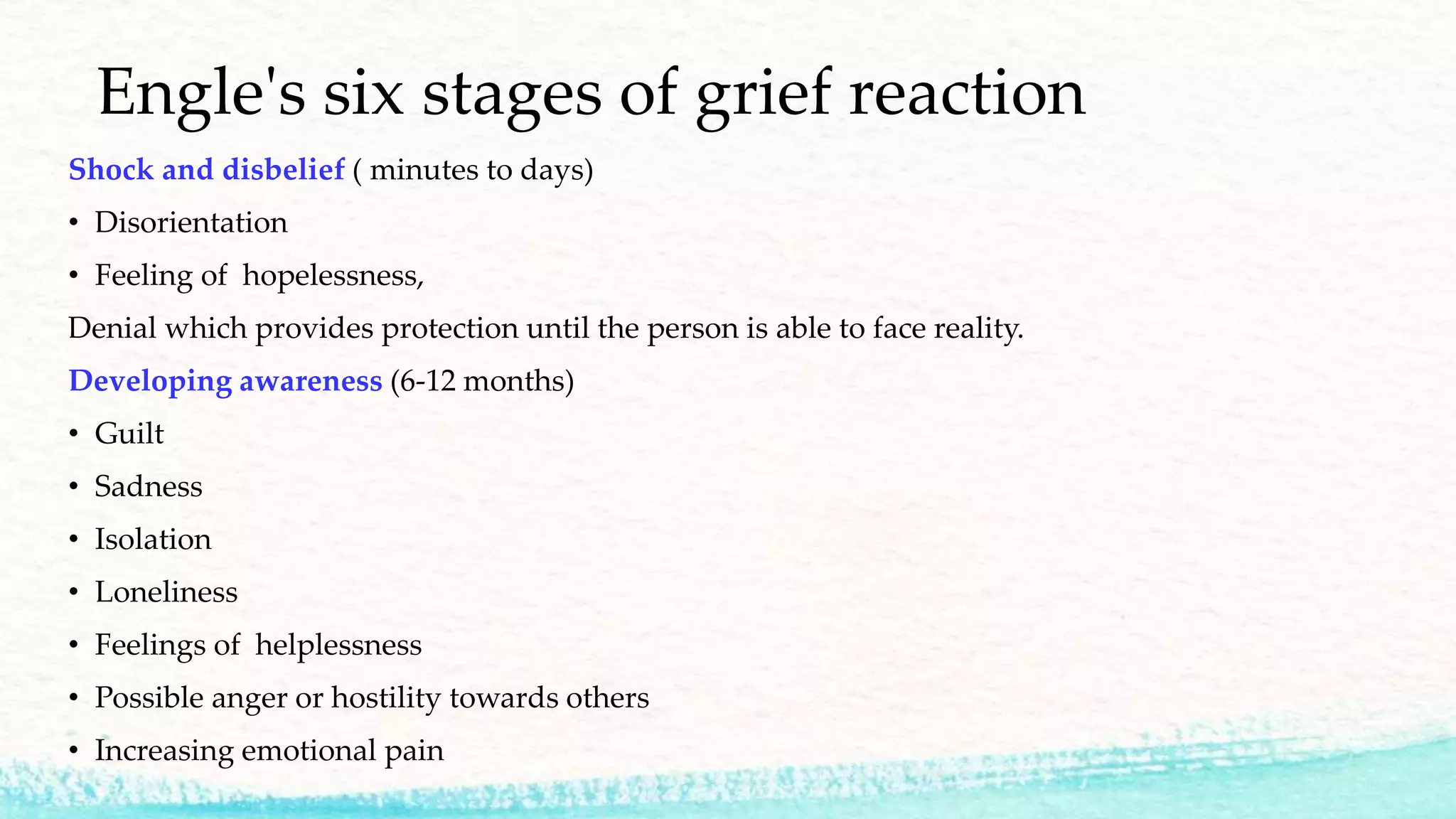 Grief and loss | PPTX