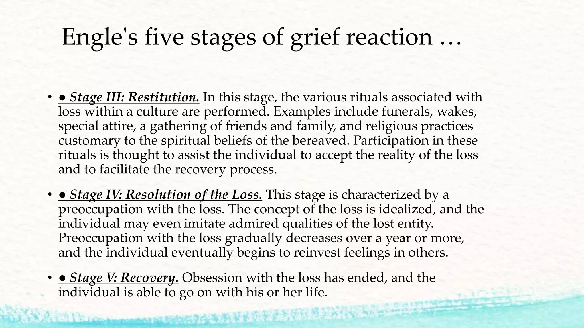 Grief and loss | PPTX