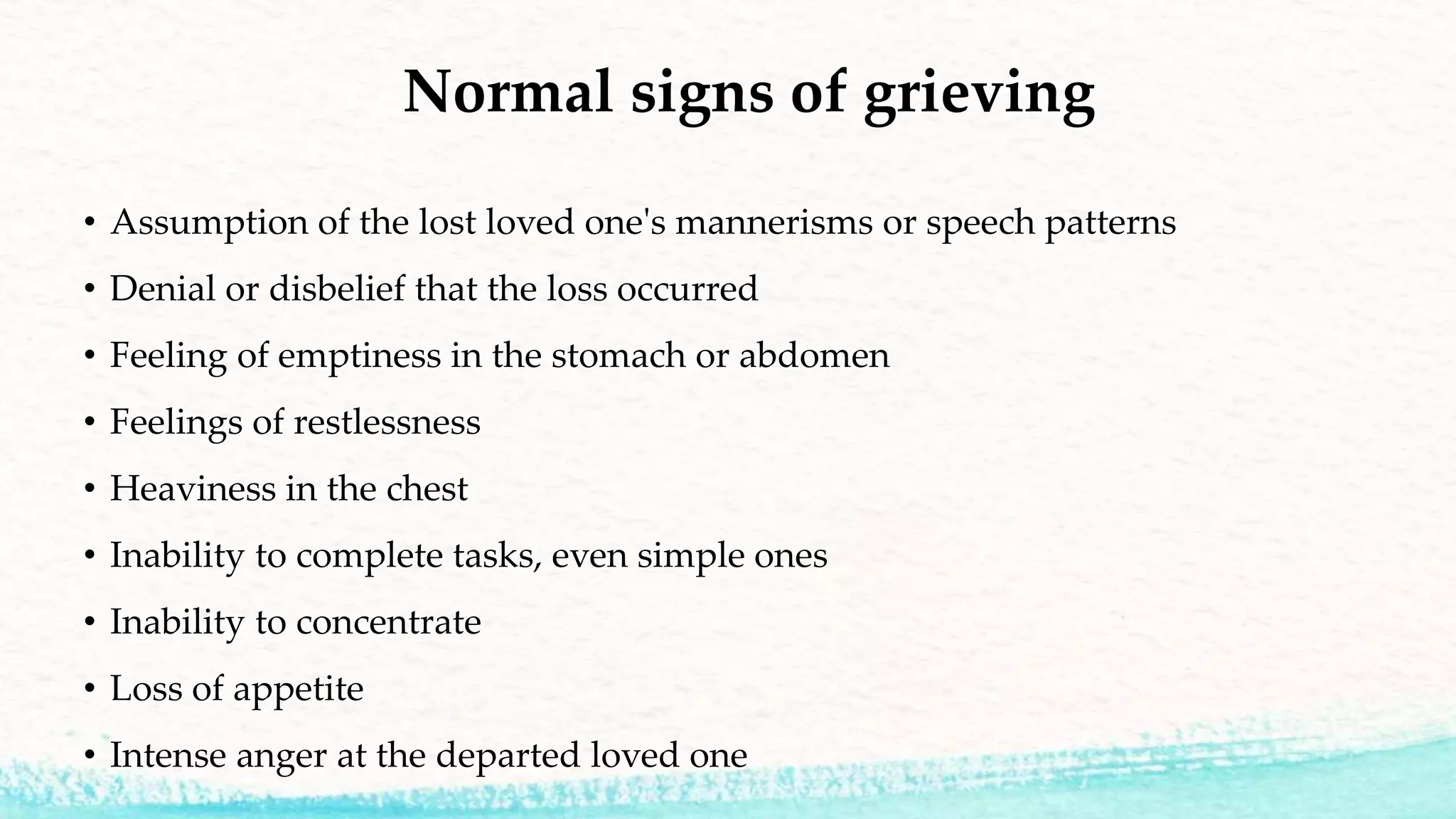 Grief and loss | PPTX