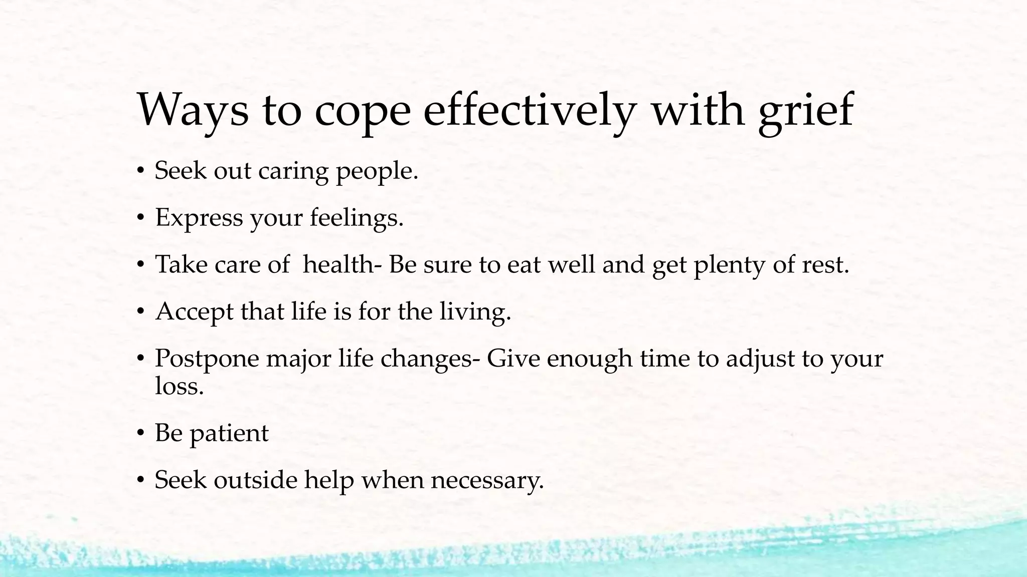 Grief and loss | PPTX