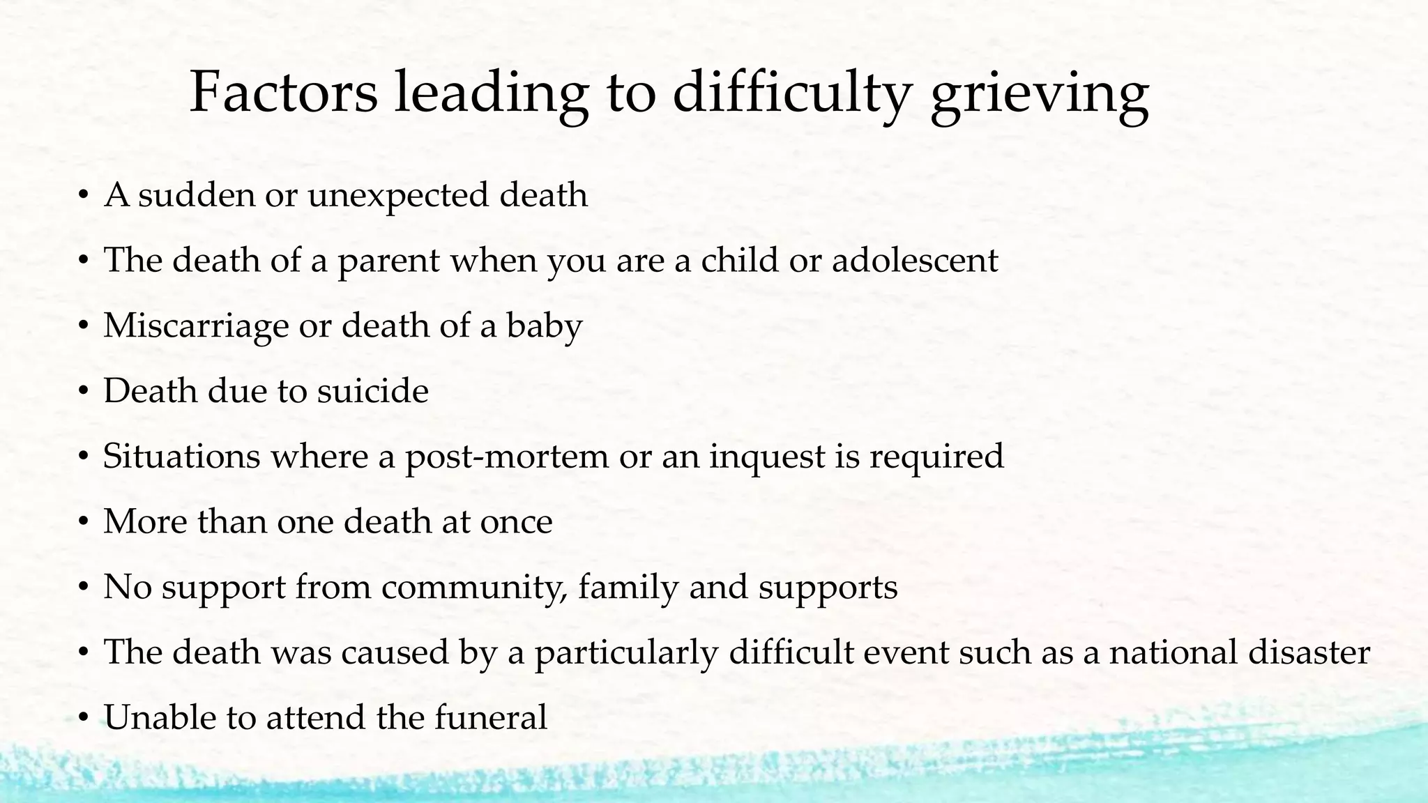 Grief and loss | PPTX