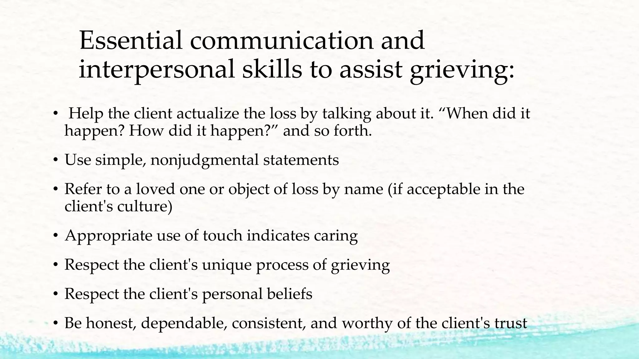 Grief and loss | PPTX