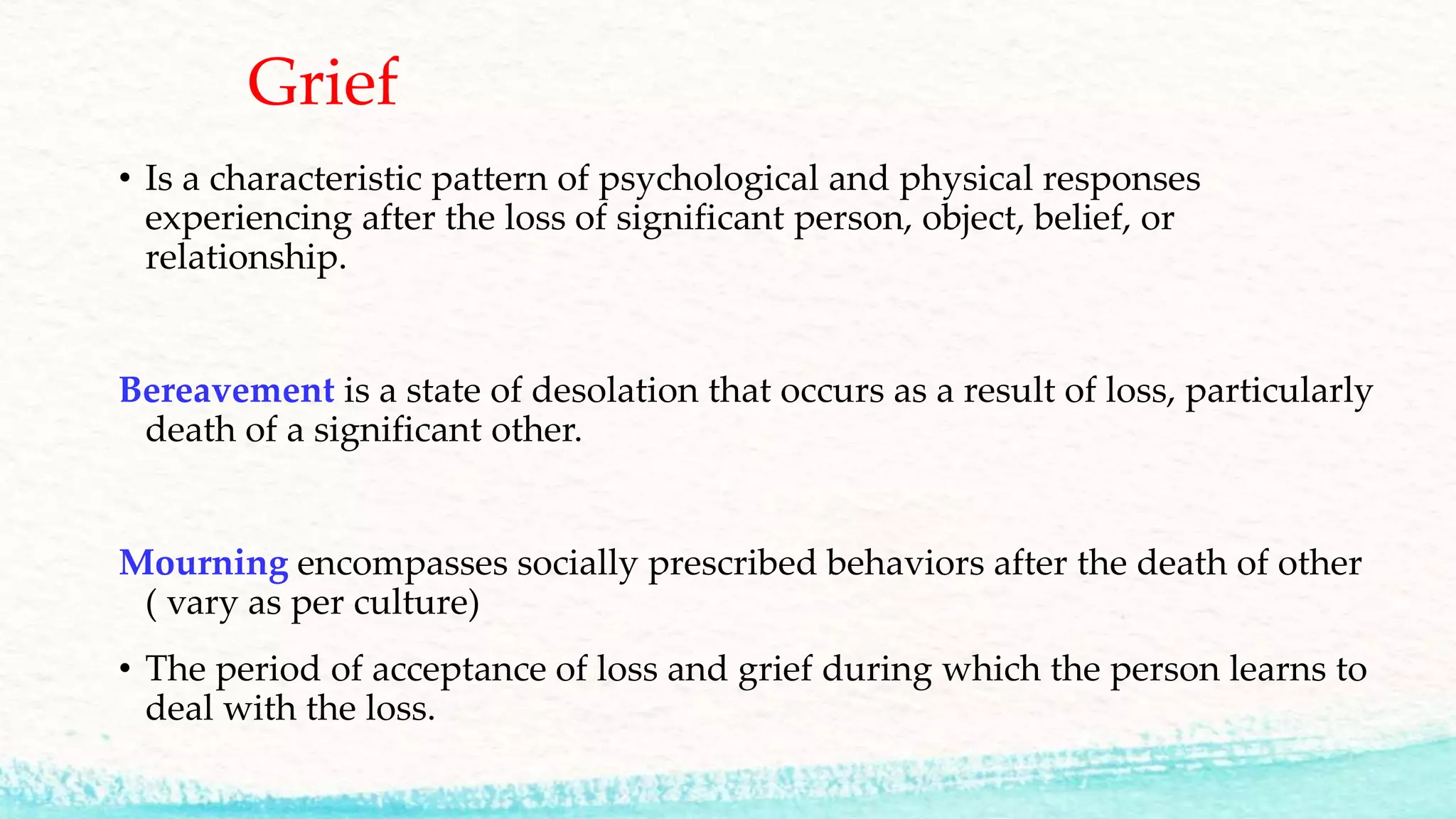 Grief and loss | PPTX