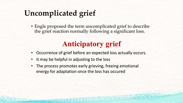 Grief and loss | PPTX