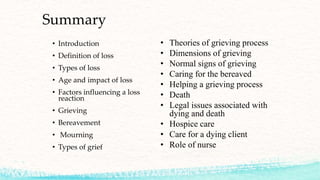 Grief and loss | PPTX
