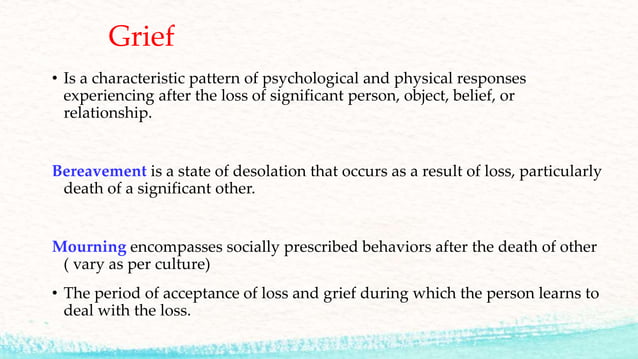 Grief and loss | PPTX
