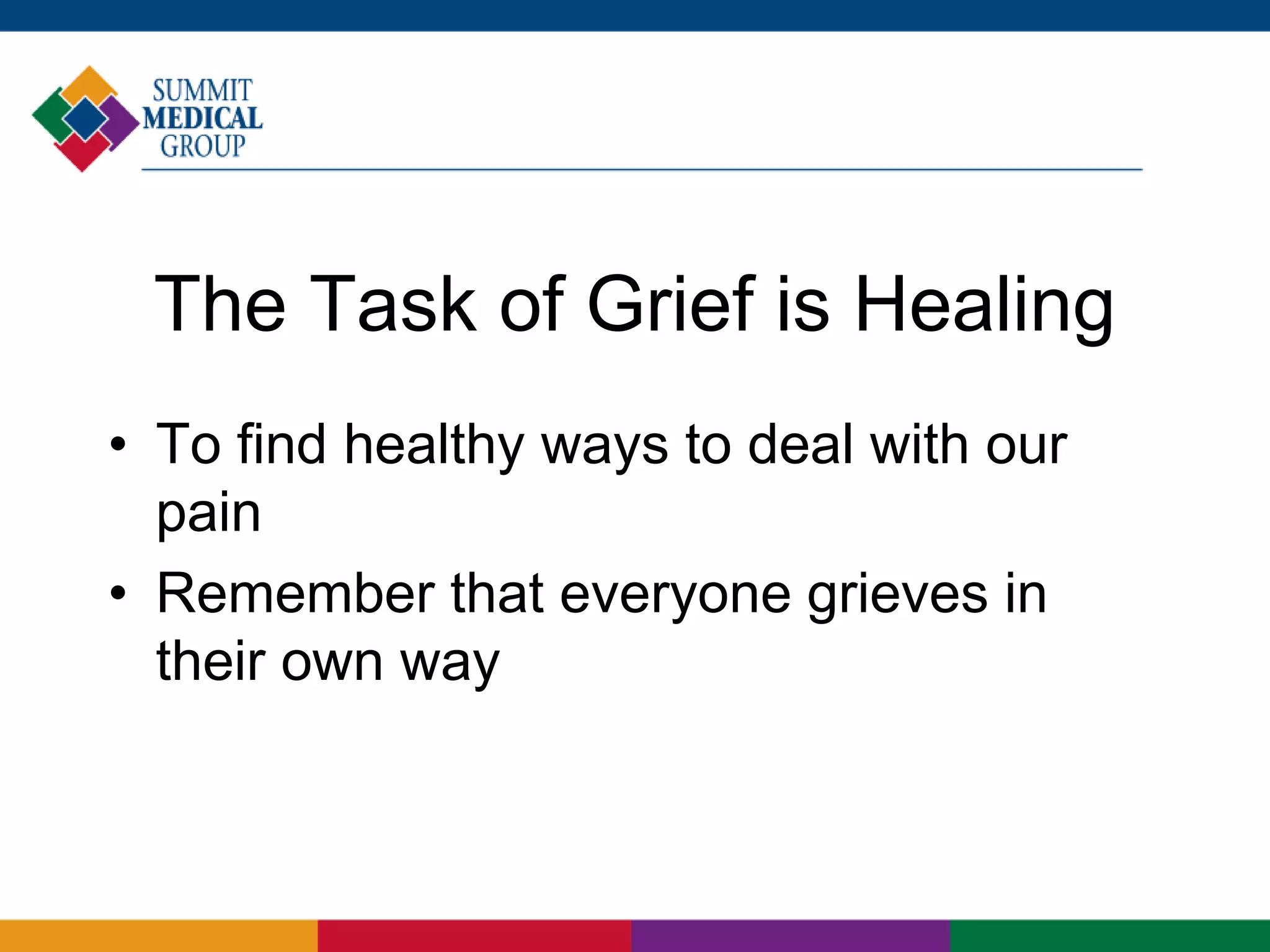 Living and Coping with Grief and Loss - 1.29.18 - Margaret S. Clarke ...