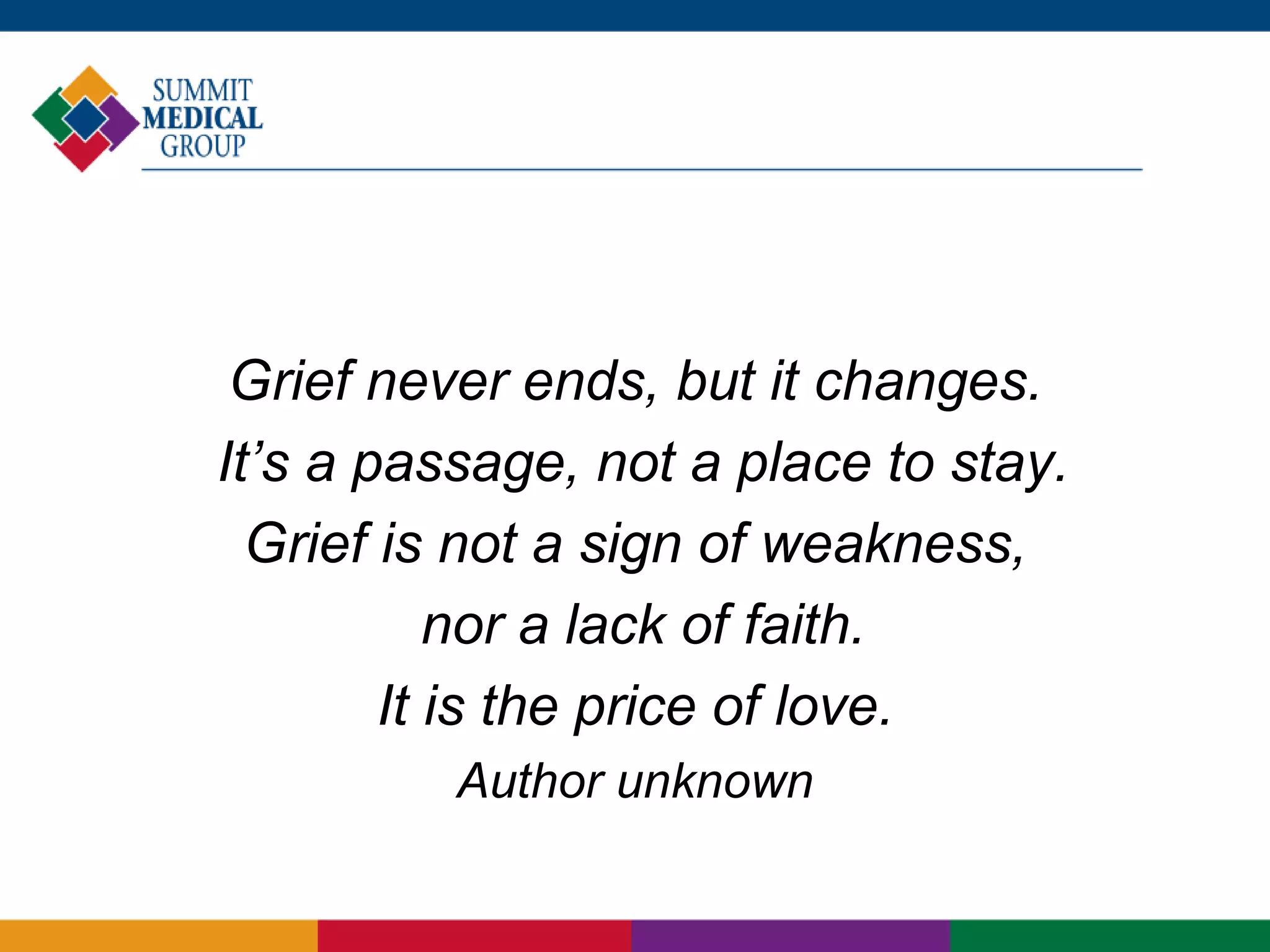 Living and Coping with Grief and Loss - 1.29.18 - Margaret S. Clarke ...
