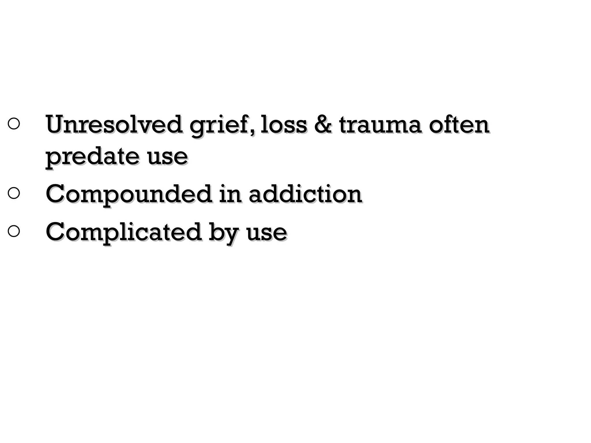 Grief and Loss in Addiction and Recovery - September 2012 | PPT