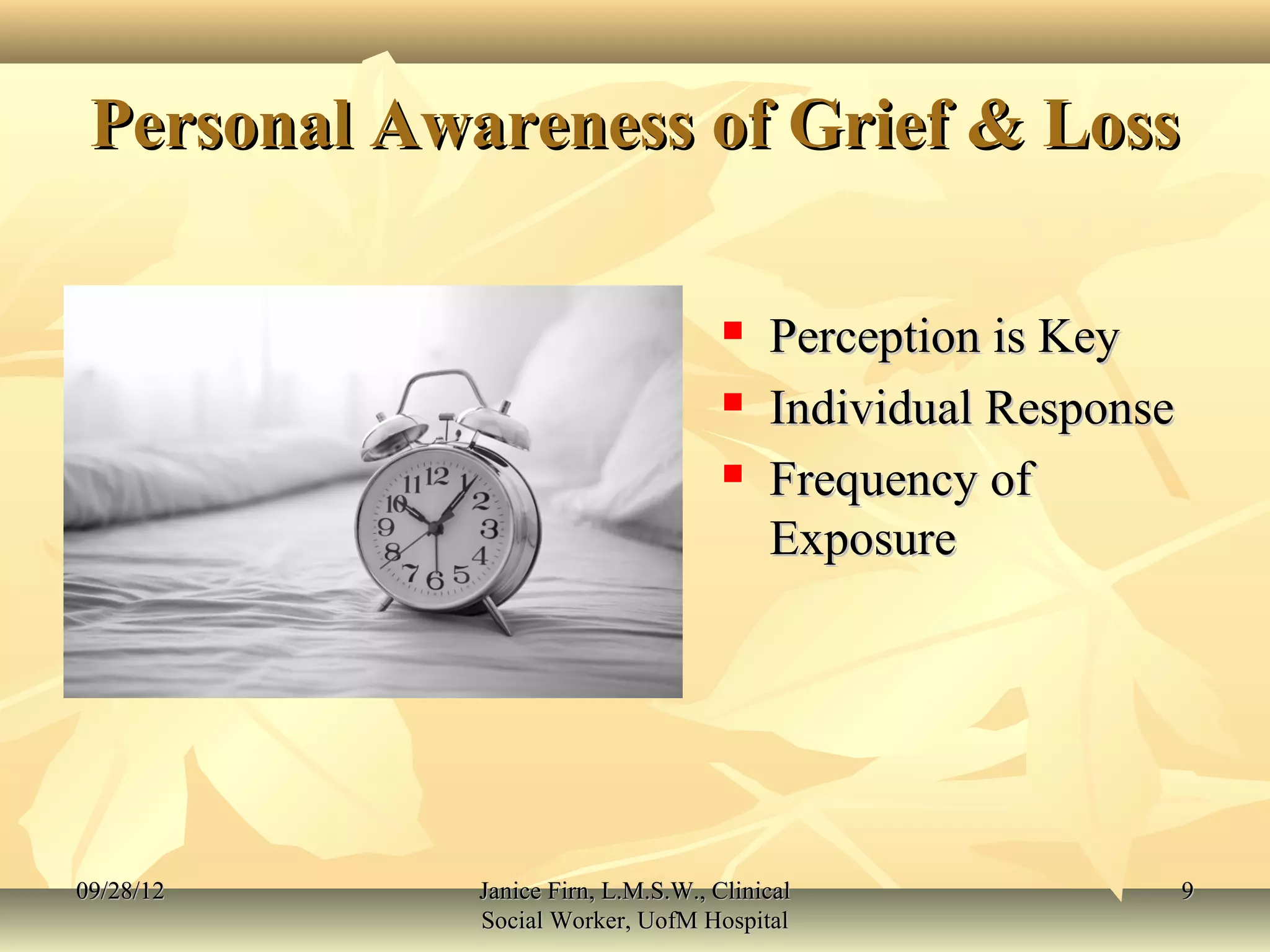 Grief and Loss in Addiction and Recovery - September 2012 | PPT