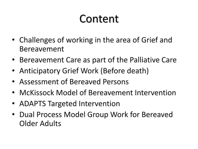 Grief & Bereavement | PPTX