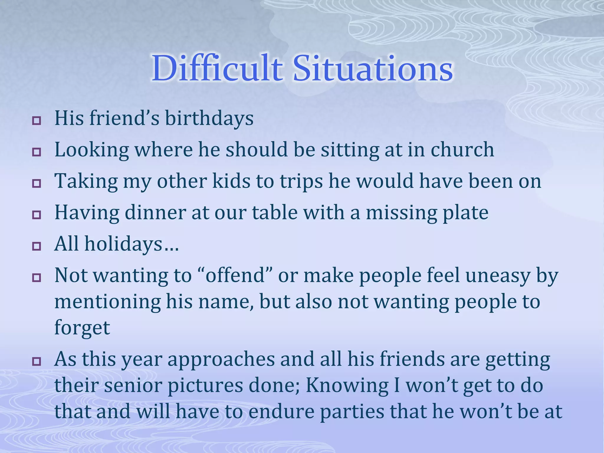 Grief & bereavement presentation parent slides | PPTX