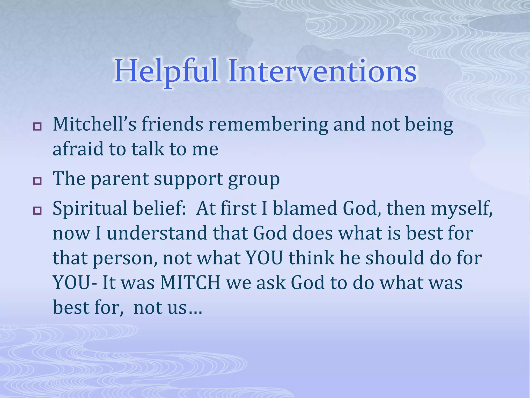Grief & bereavement presentation parent slides | PPTX