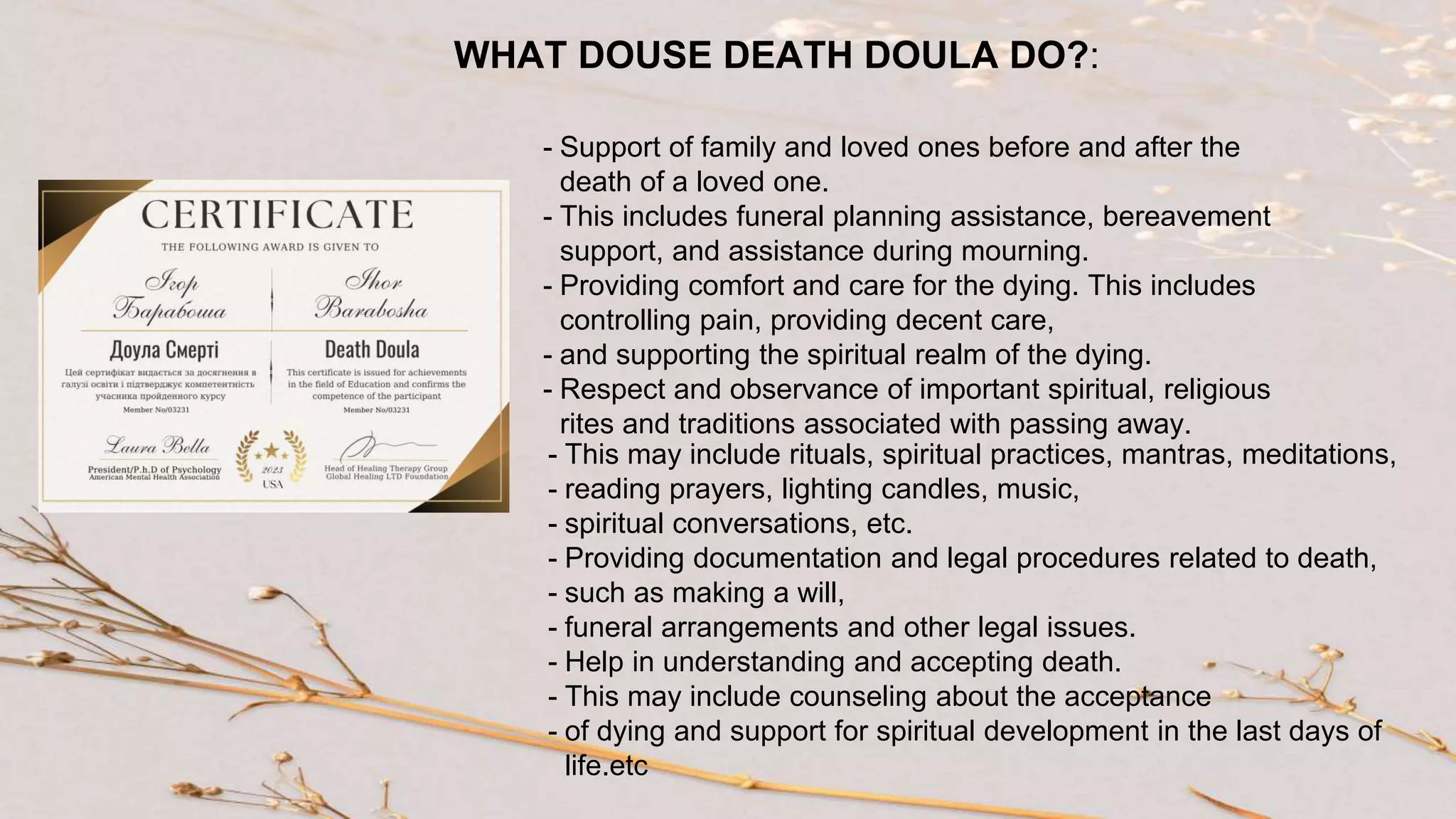 Grief Death Doula Support Presentation Pptx