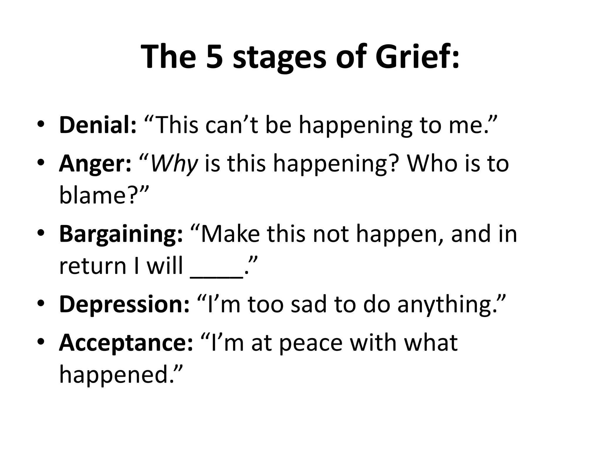 Grief presentation | PDF