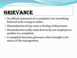 Grievance handling and grievance | PPTX
