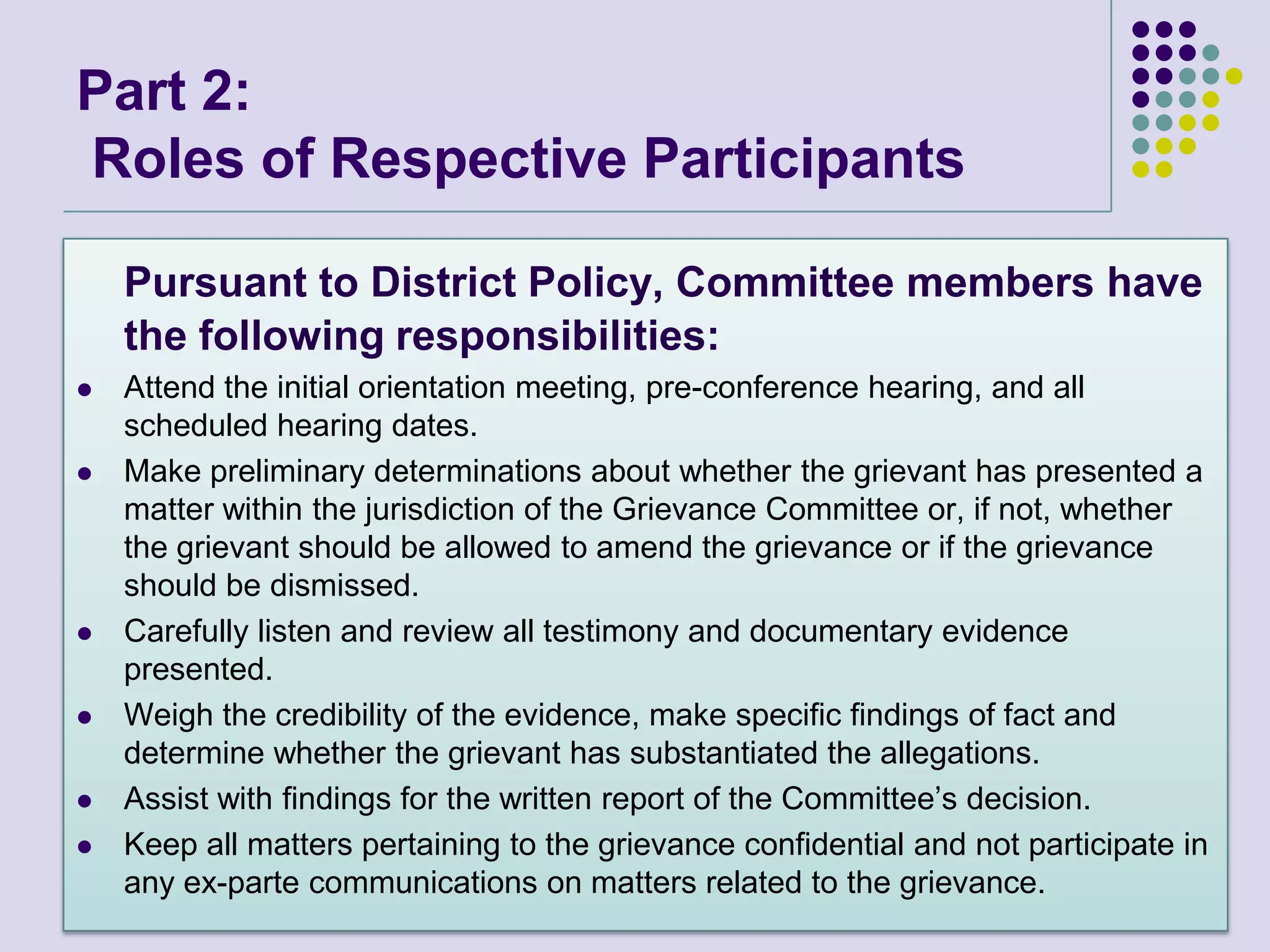 Grievance Committee Training Presentation | PPTX