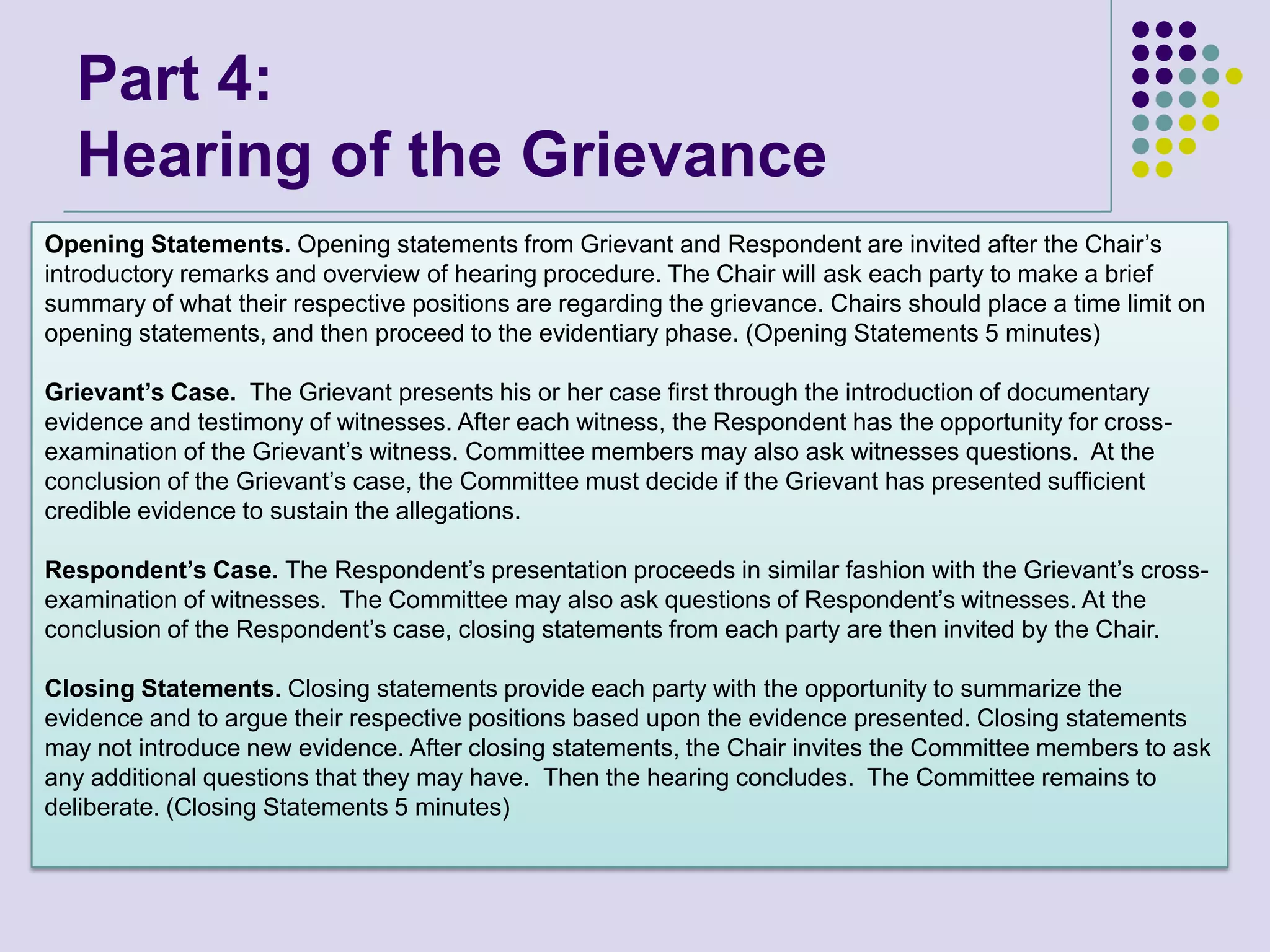 Grievance Committee Training Presentation | PPTX