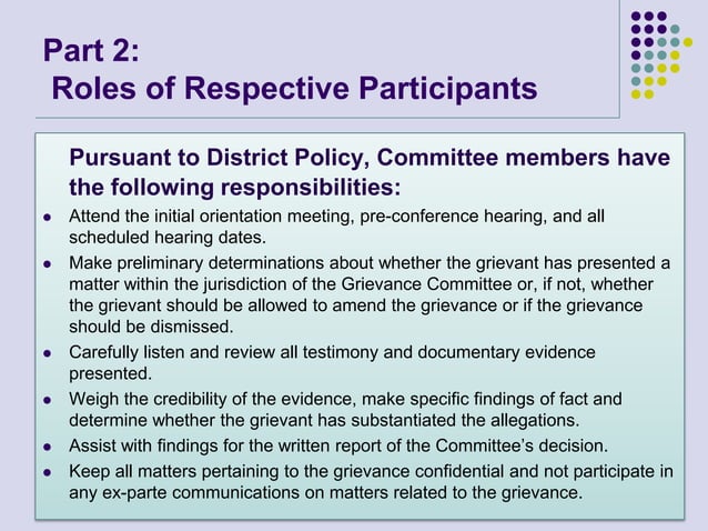 Grievance Committee Training Presentation | PPTX | Law