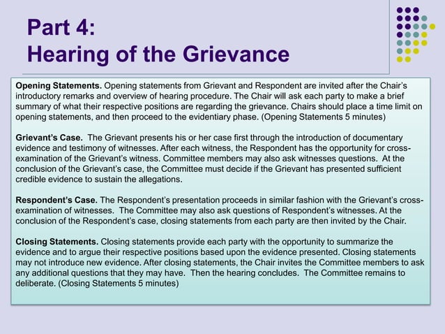 Grievance Committee Training Presentation | PPTX | Law