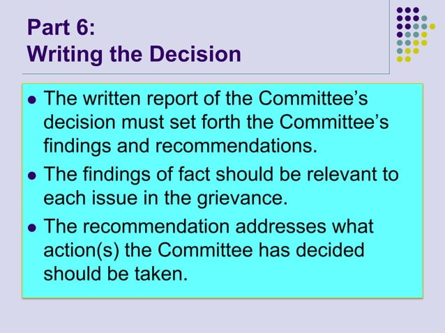 Grievance Committee Training Presentation | PPTX | Law