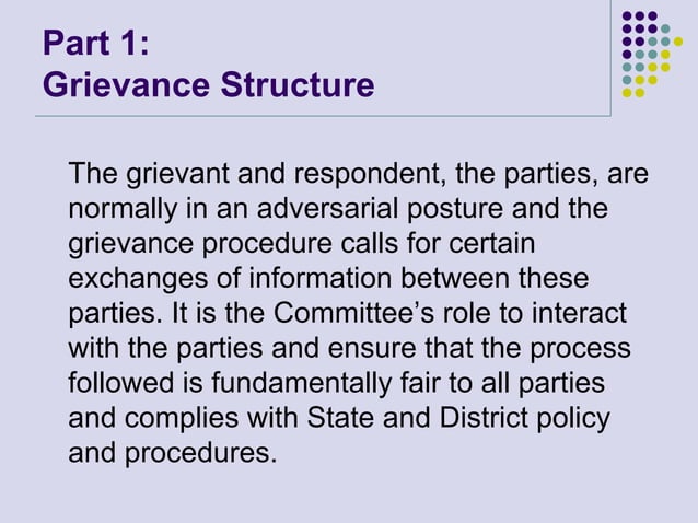 Grievance Committee Training Presentation | PPTX | Law