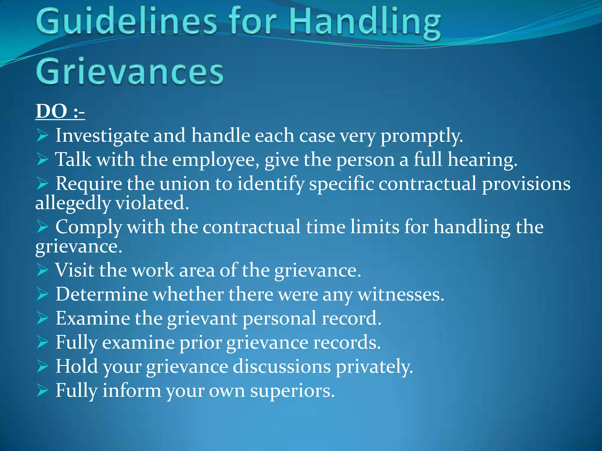 Grievance handling | PPTX