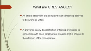 Grievance handling | PPTX | Human Resources | Business