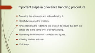Grievance handling | PPTX | Human Resources | Business