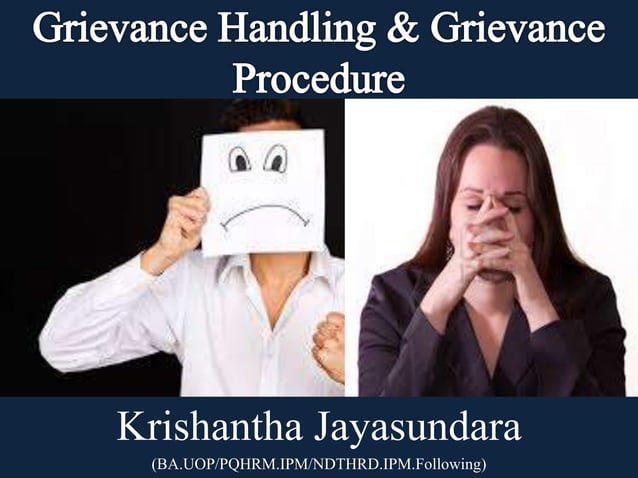 Grievance handling and grievance procedure | PPTX | Human Resources | Business