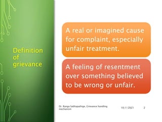 Grievance handling mechanisms in health systems | PPTX