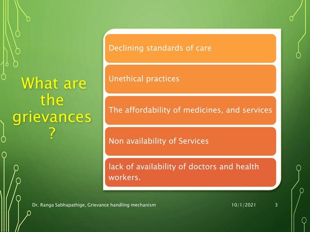 Grievance handling mechanisms in health systems | PPTX | Healthcare ...