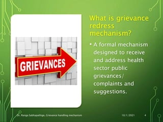 Grievance handling mechanisms in health systems | PPTX