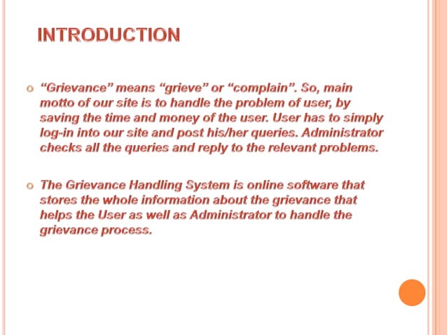 Grievance handling system | PPTX