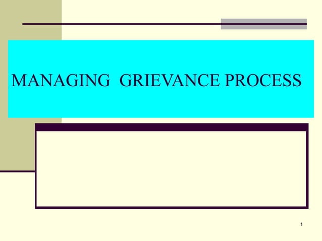 Grievance procedure - | PPT | Resume Writing and Advice | Job Search