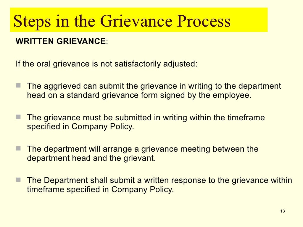 Grievance Procedure