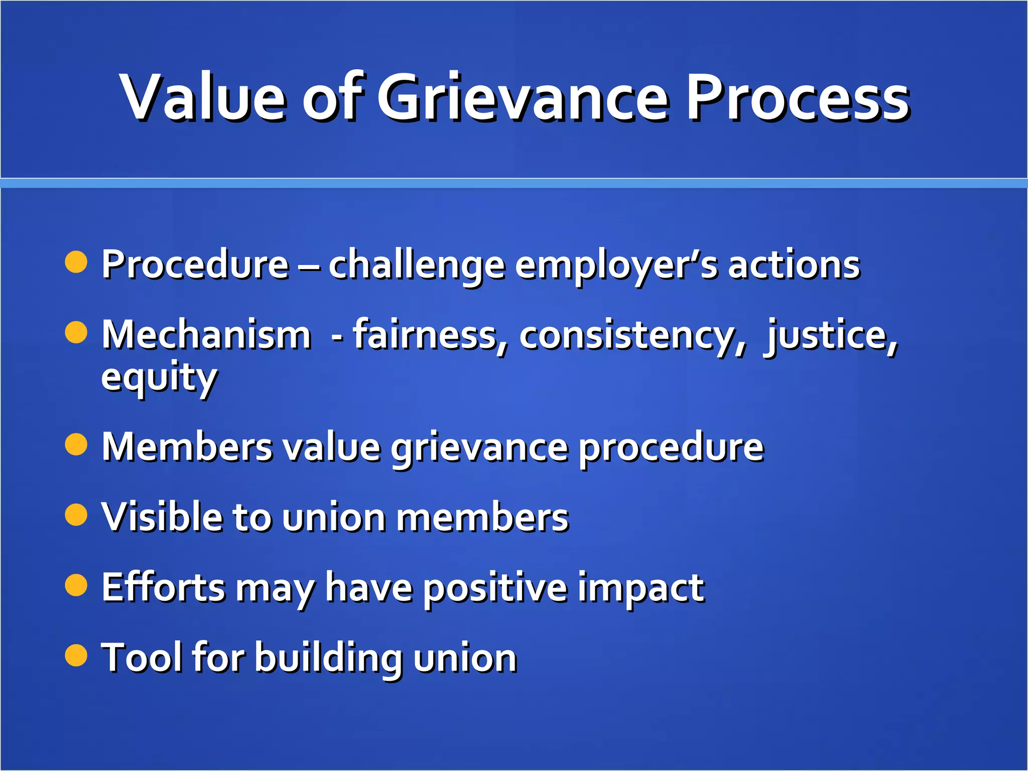 Grievance Procedures | PPT | Business | Business and Finance
