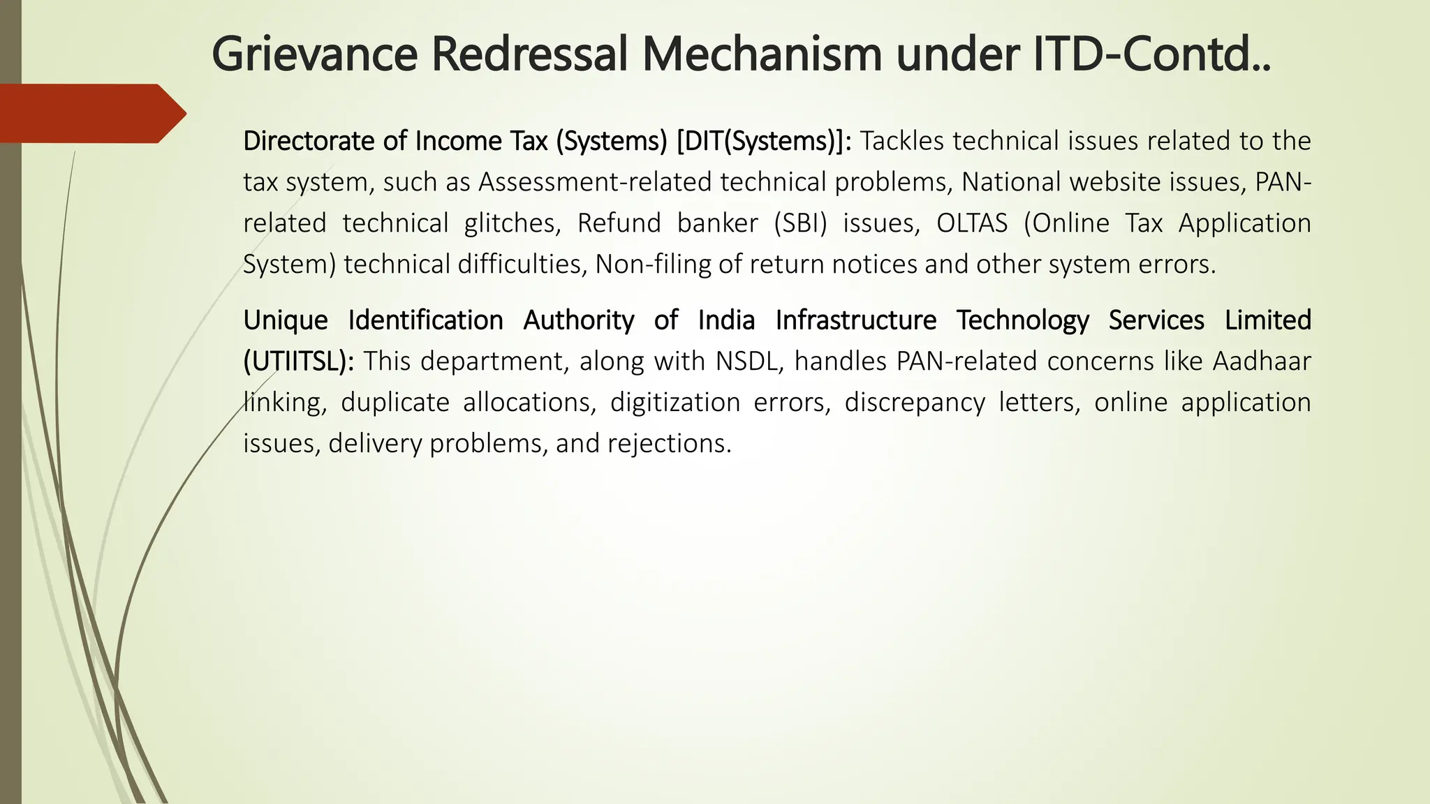 GRIEVANCE REDRESSAL MECHANISM IN ITD.pptx