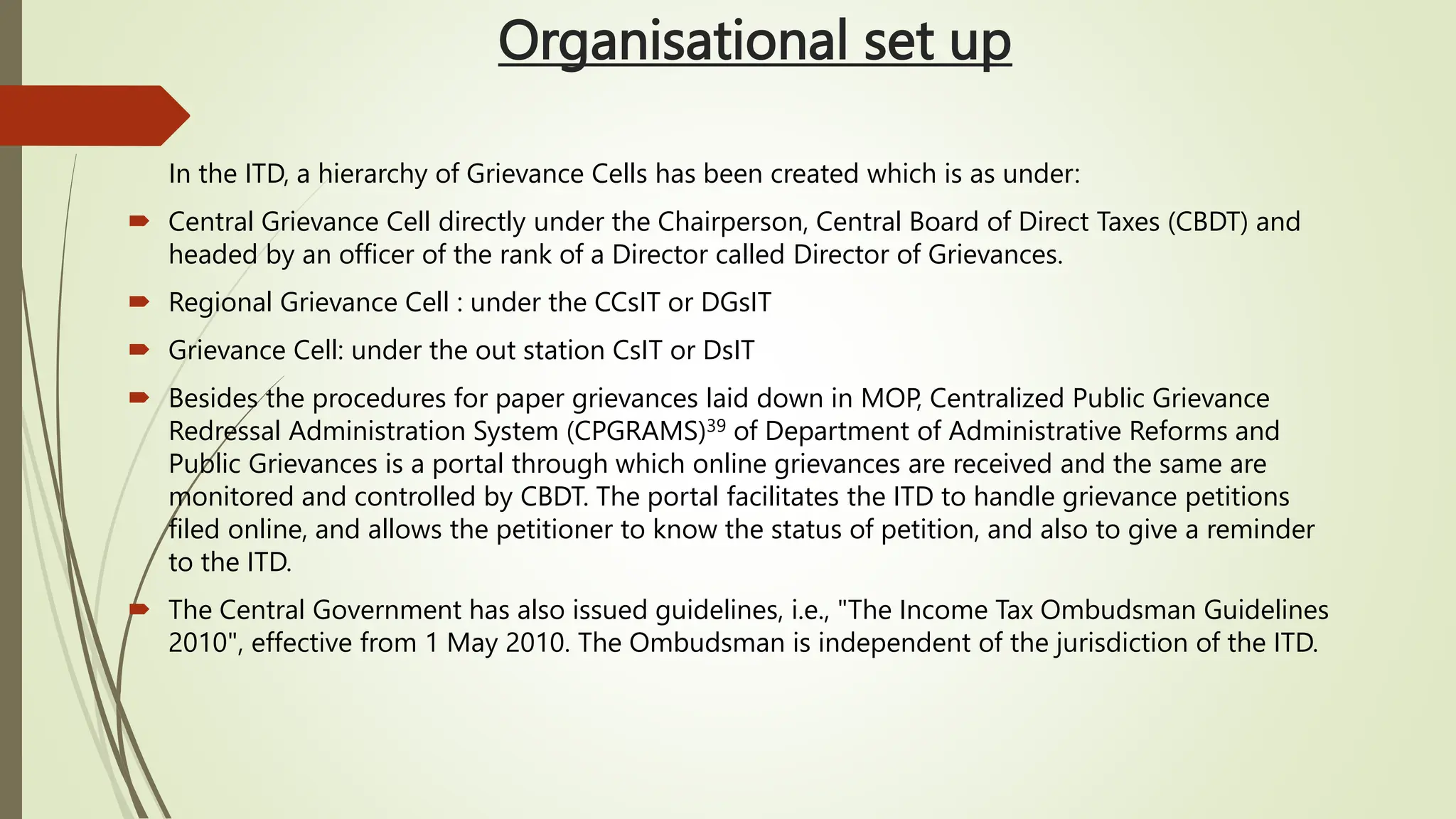 GRIEVANCE REDRESSAL MECHANISM IN ITD.pptx