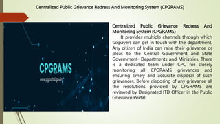 GRIEVANCE REDRESSAL MECHANISM IN ITD.pptx