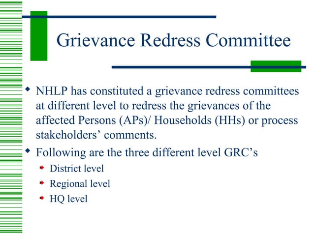 Grievance redress mechanism 2017 | PPT