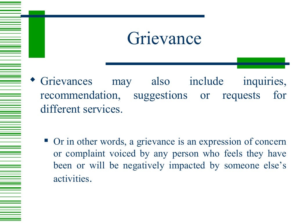 Grievance redress mechanism 2017