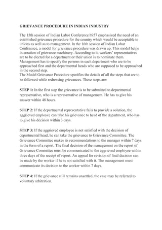 Grievance report | DOCX