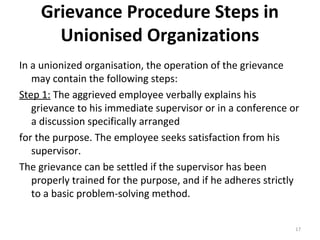 Grievances and Grievance Handling | PPT