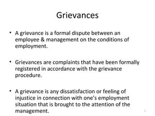Grievances and Grievance Handling | PPT
