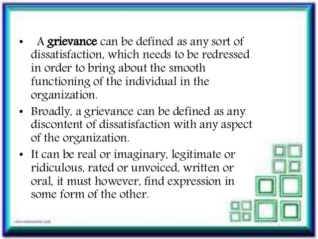 Grievance's
