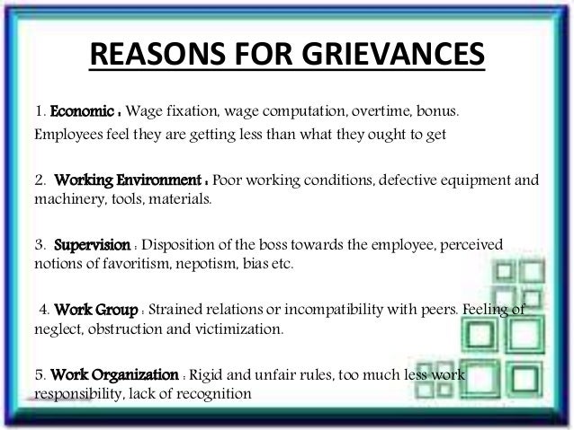Grievance's
